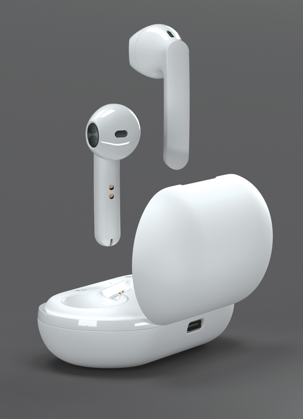 USG - Airo True Wireless Bluetooth White Earbuds - USG-AIRO-WT