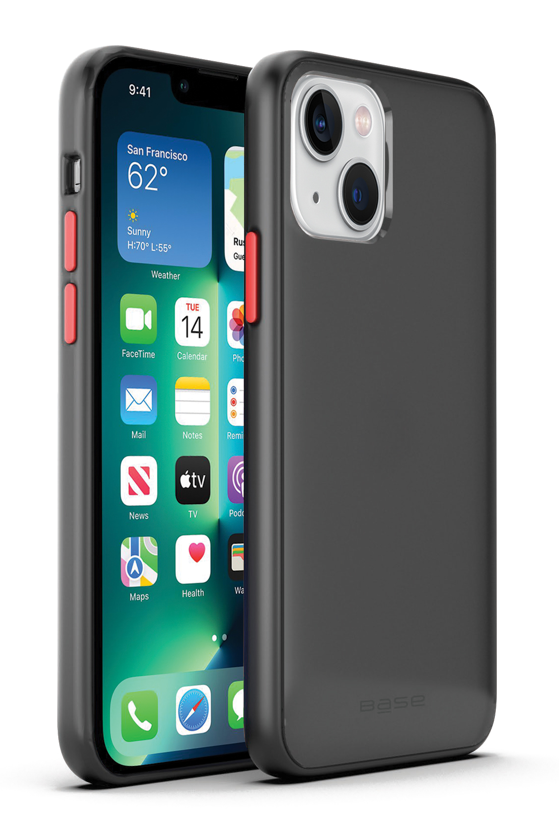 Base iPhone 13 (6.1) - DuoHybrid Reinforced Protective Case - Clear ...