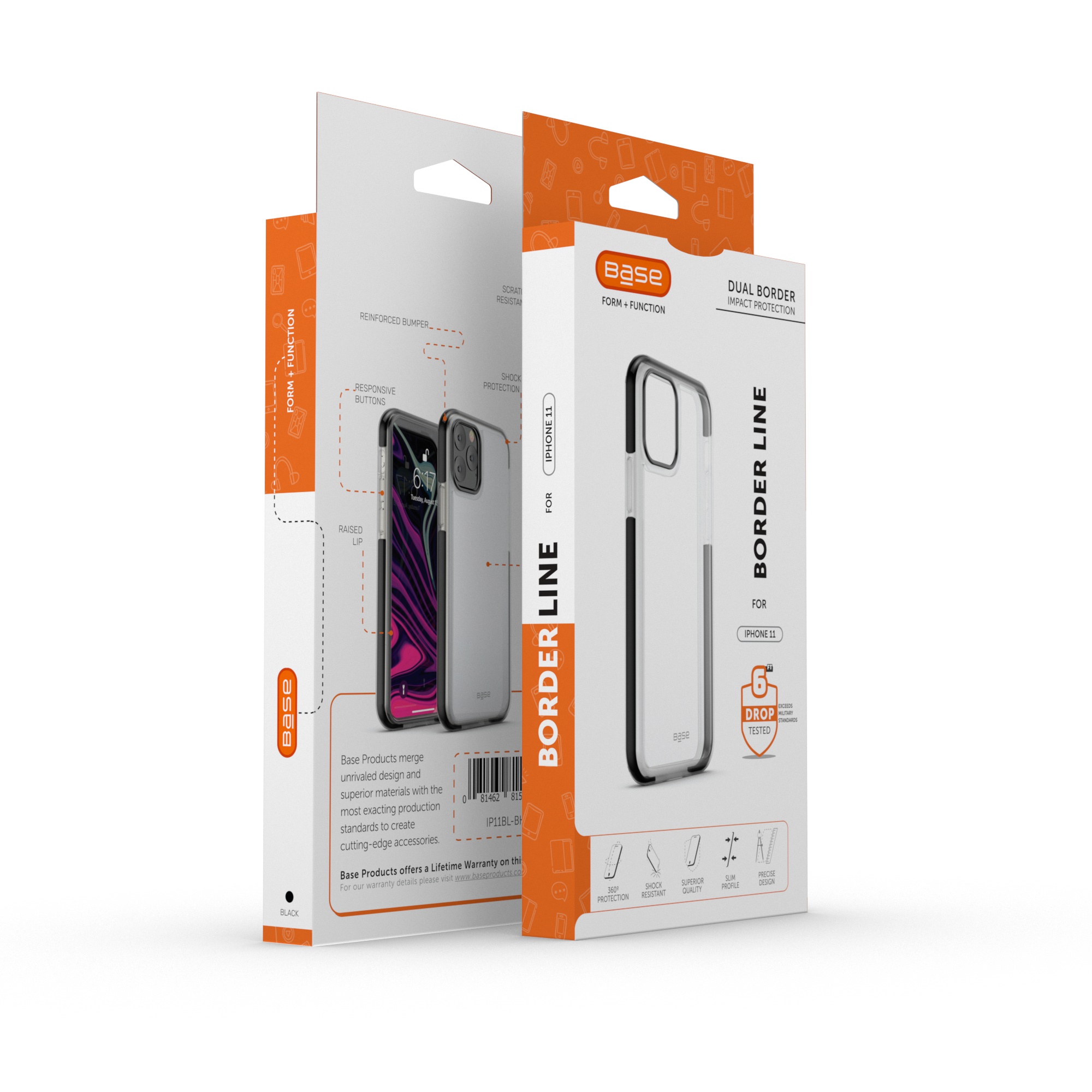 Base IPhone 11 PRO (5.8) BORDERLINE - Dual Border Impact protection ...