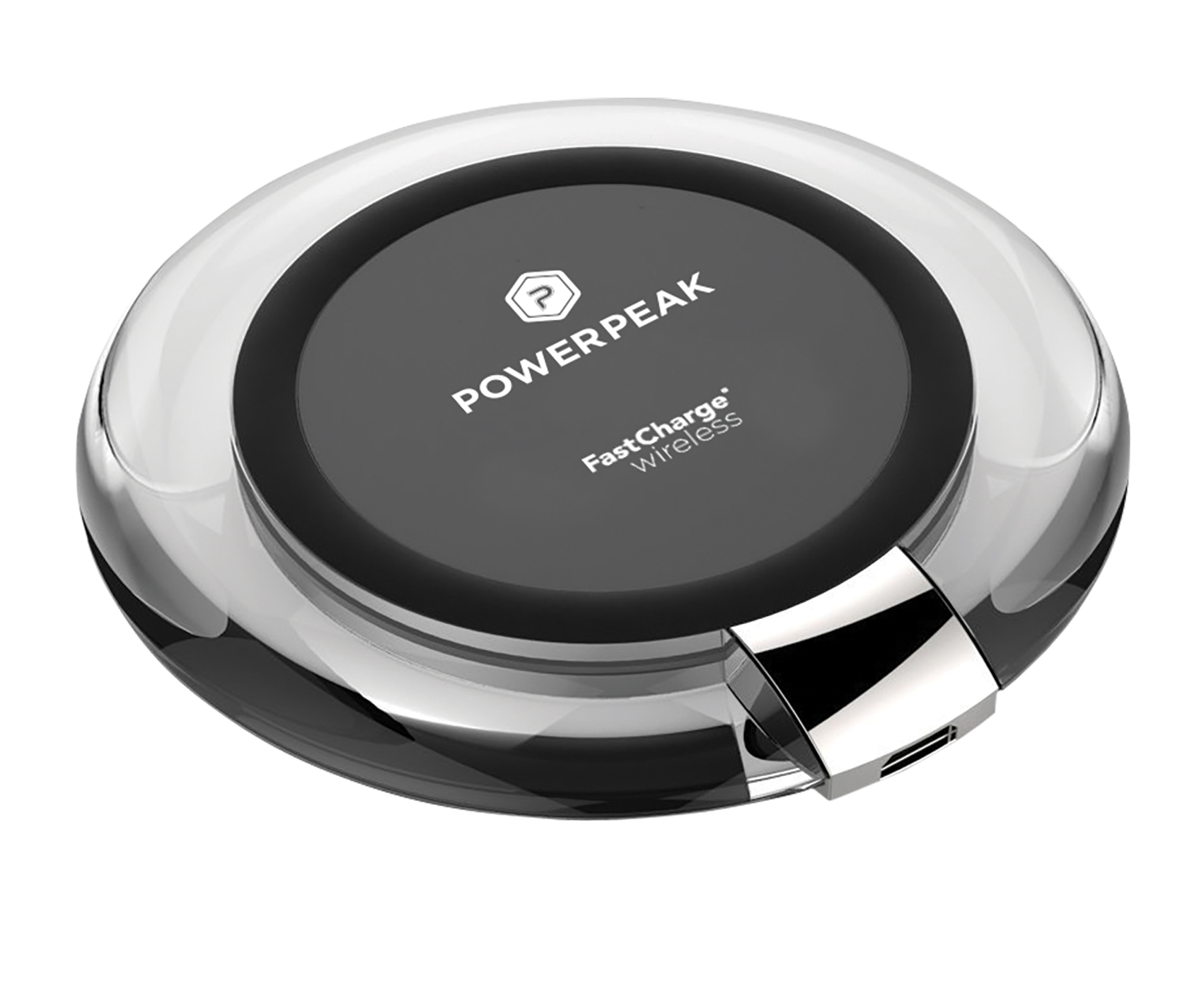 PowerPeak Fast Charge Wireless Charging Pad for Compatible Devices includes Fast Charge adapter ...