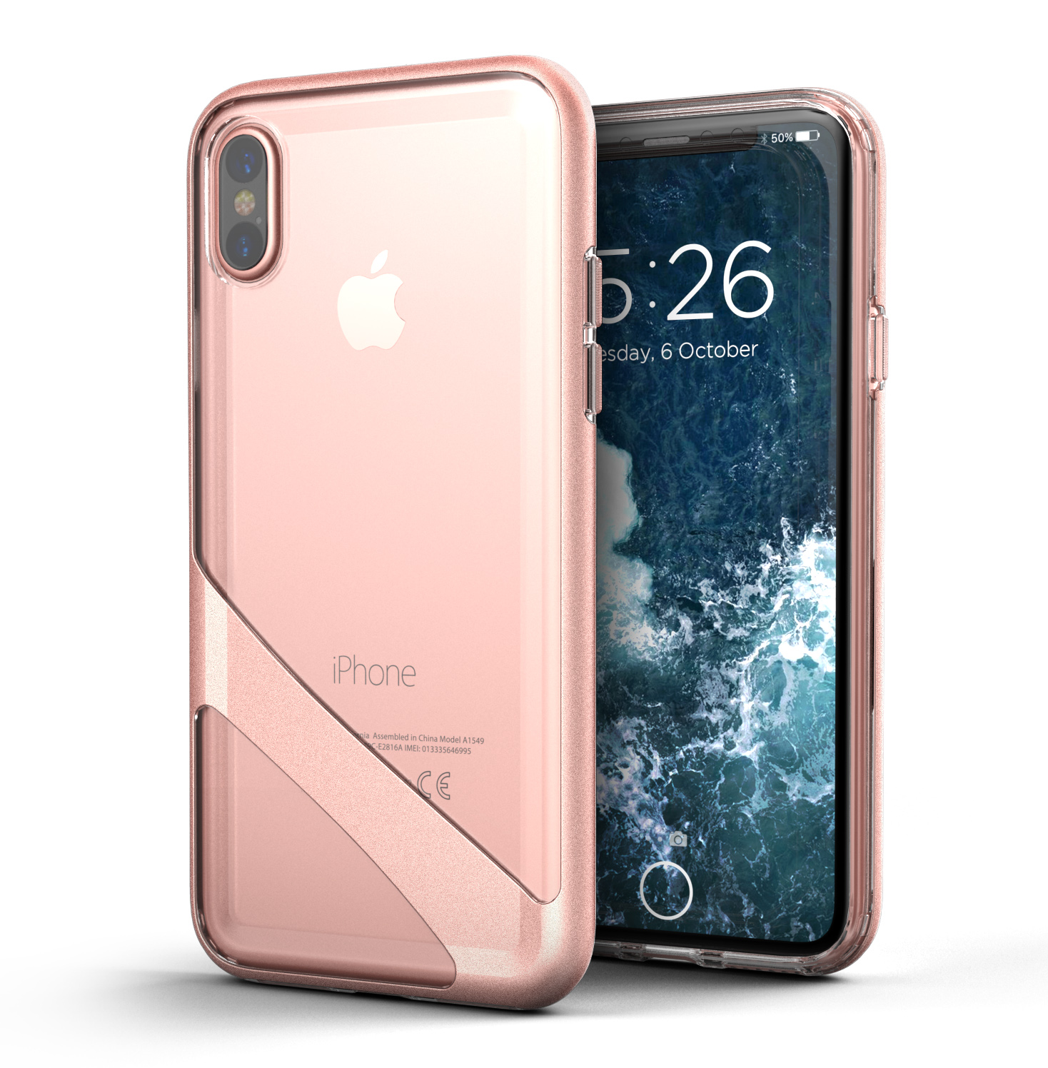 Reveal Collection - iPhone X Crystal Back - Rose Gold - IPXRV-RS