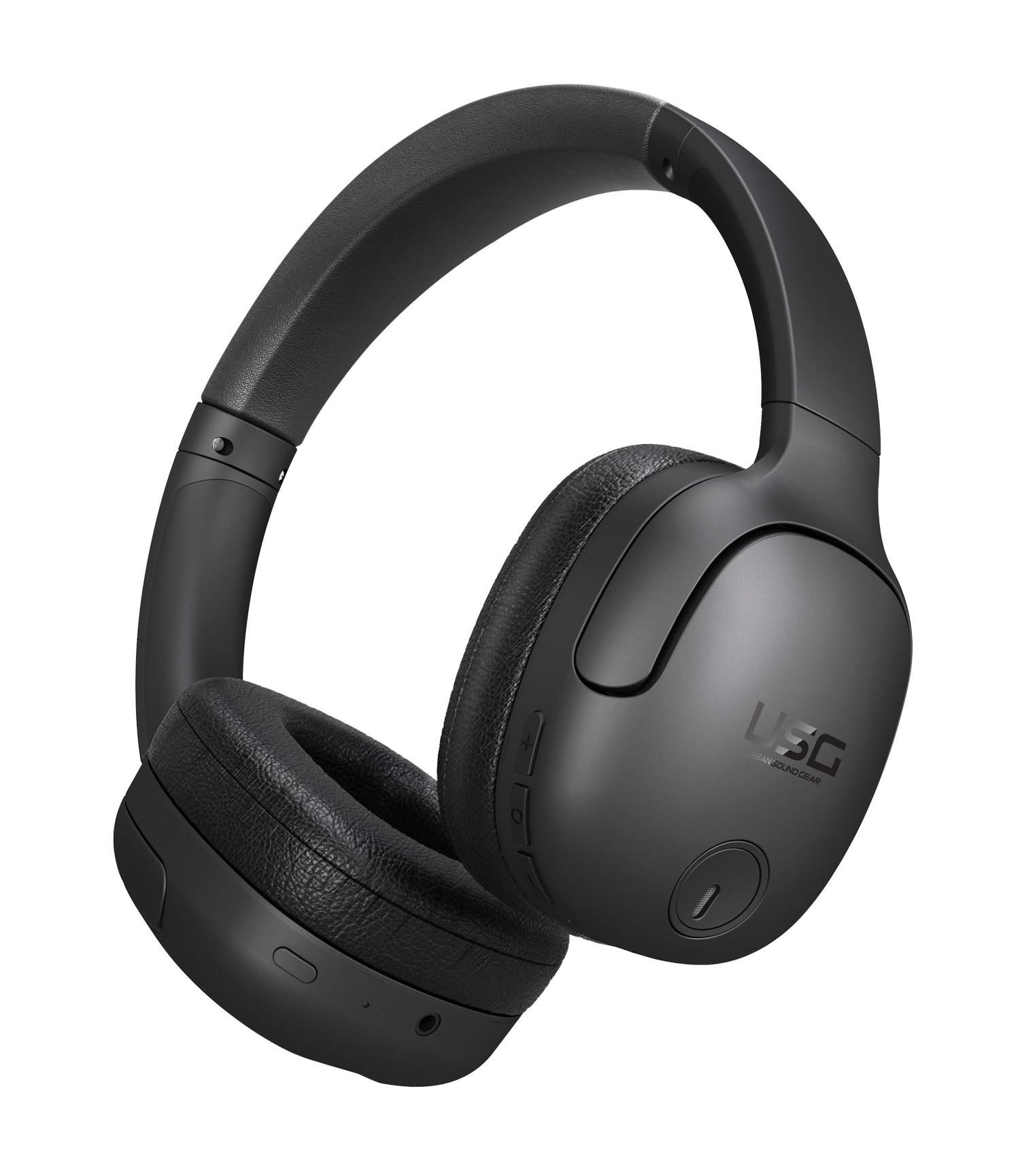 USG - Wireless ANC On-Ear Headphones & with Carry Case - Black - USG ...