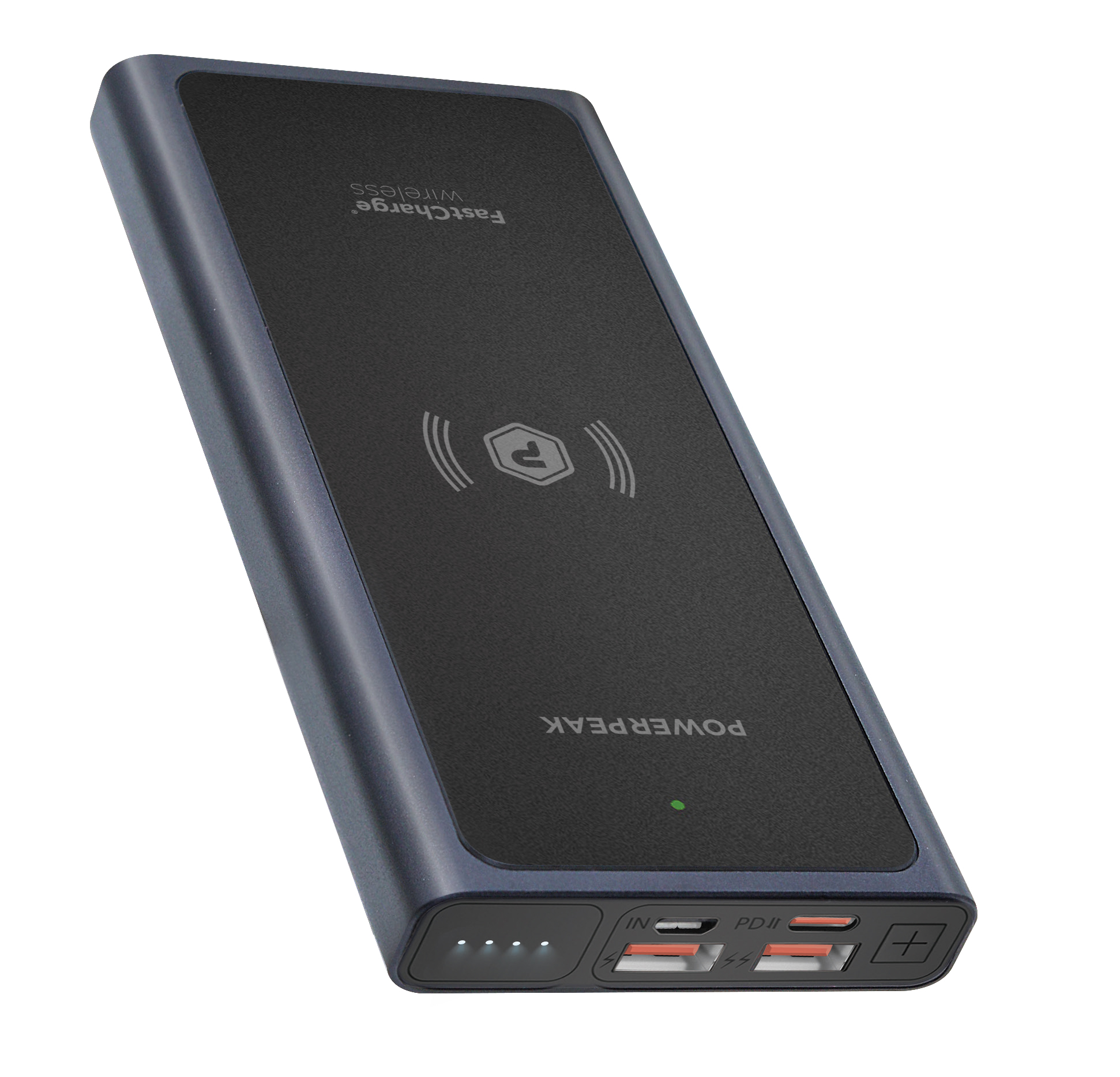 Power Peak 2-in-1 Portable Fast Charge Wireless Charger and Battery ...